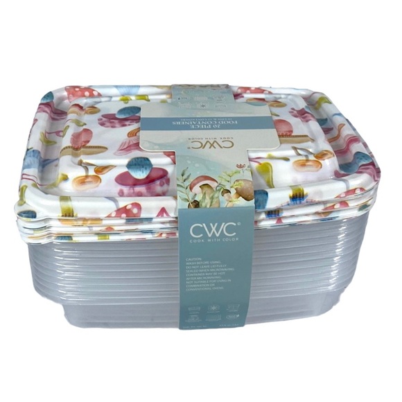 Kitchen | Cook With Color2 Pc Rectangular Food Containers White Multi ...